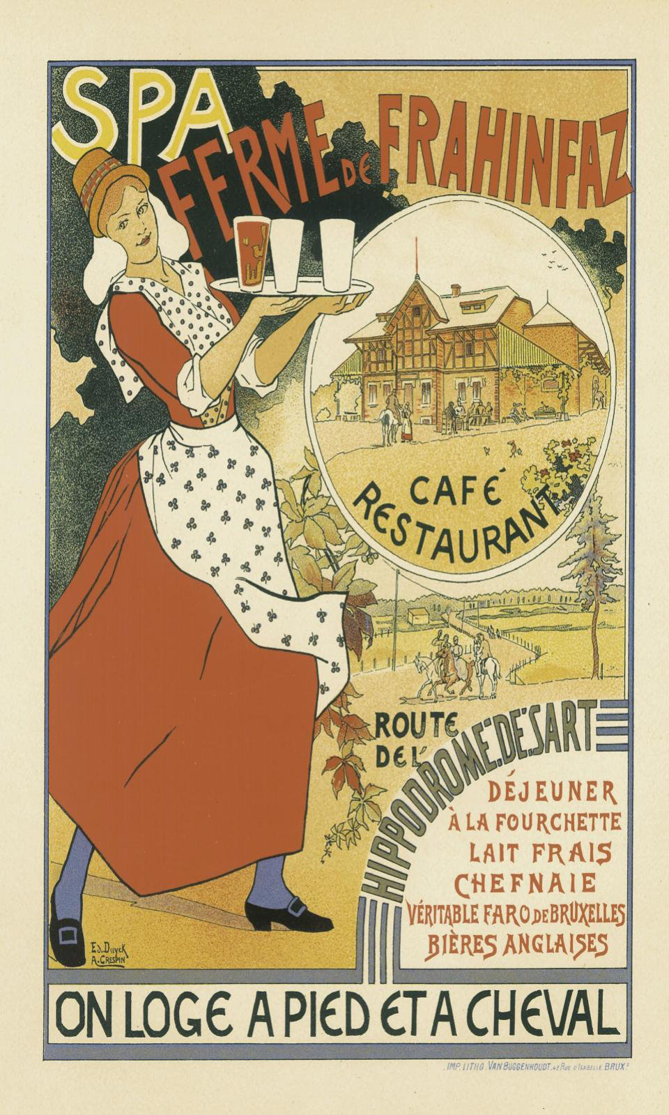 Happy Larry Café Ferme De Frahinfaz advertising poster | Wayfair.co.uk