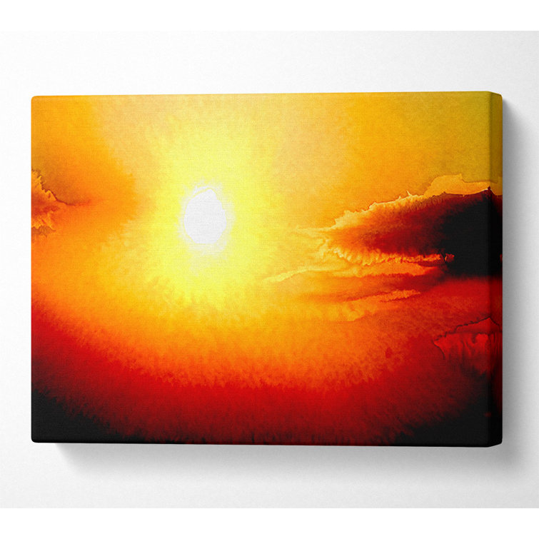Latitude Run Stunning Sunset Sun Above The Sea - Wrapped Canvas Art ...