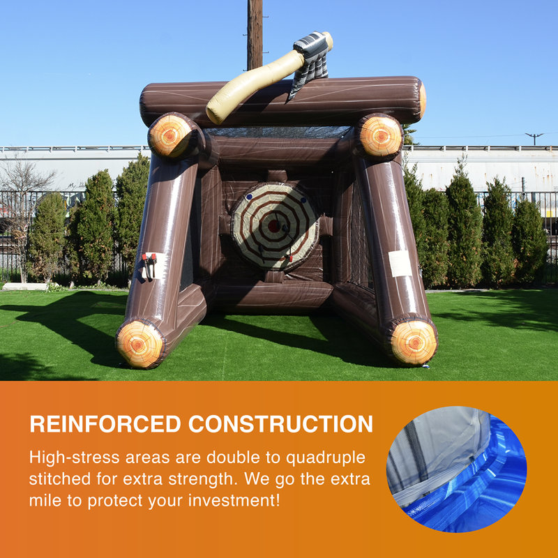 XJUMP Axe Throwing Target Game Inflatable (with Blower And Foam Axes ...