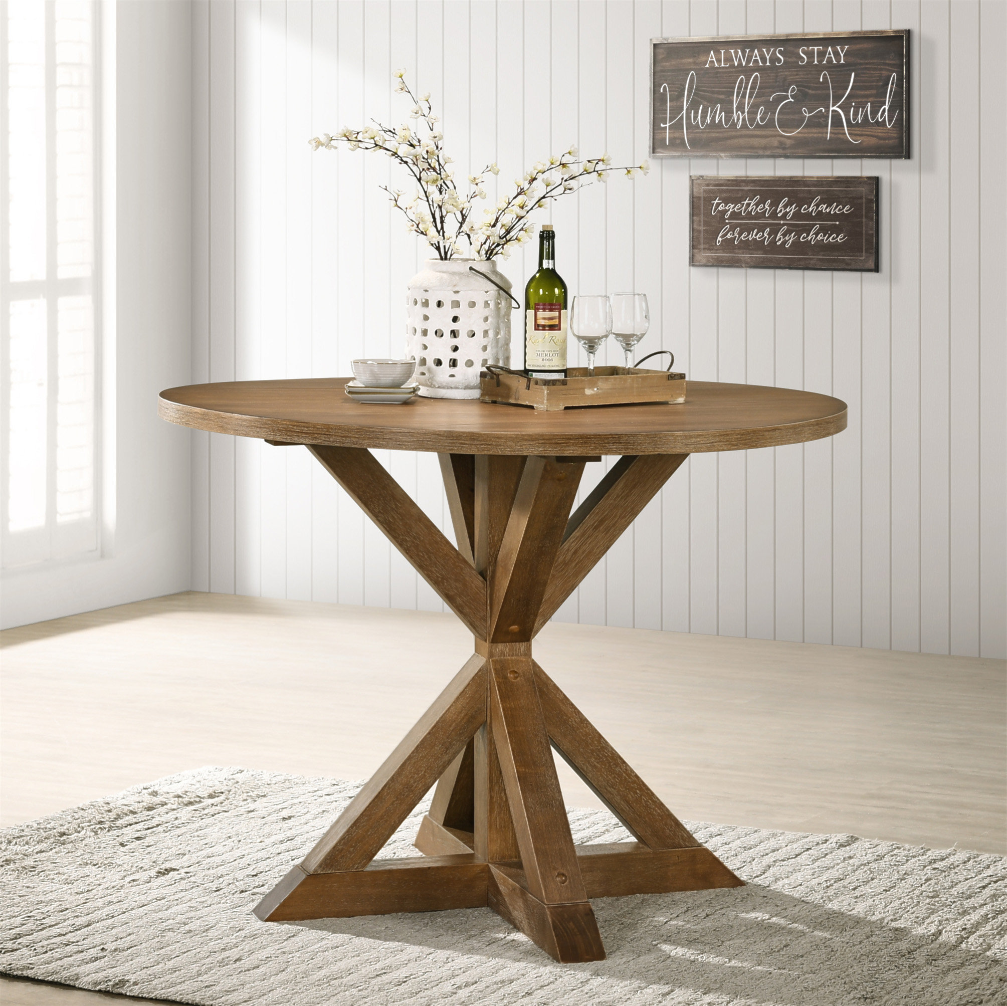 Ophelia & Co. Windvale Cross-Buck Base Dining Table - Wayfair Canada