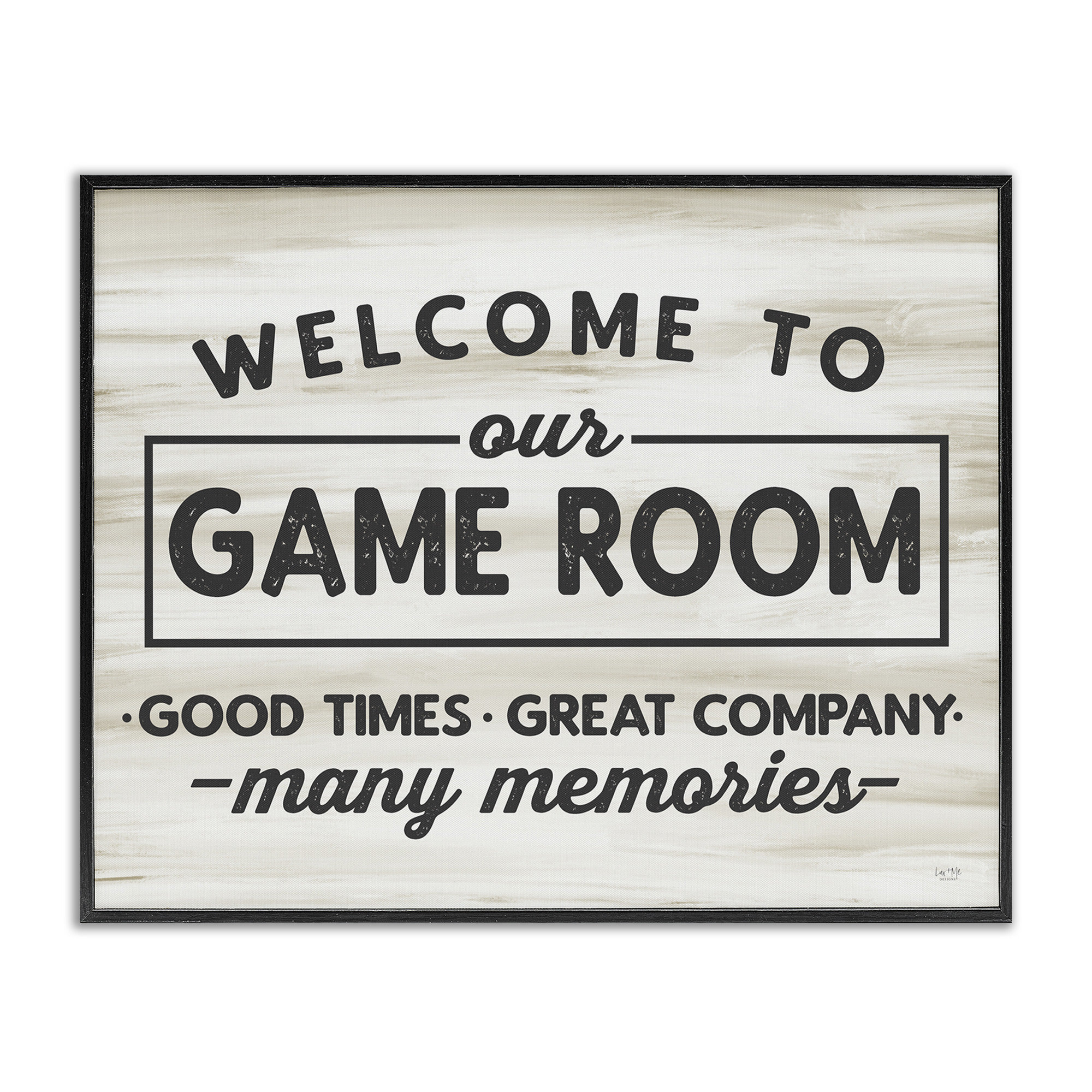 Stupell Industries Welcome To Game Room Framed Giclee Art Design By Lux ...