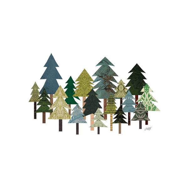 Alpen Home Trees Collage by LindseyKayCo - Wrapped Canvas Painting ...