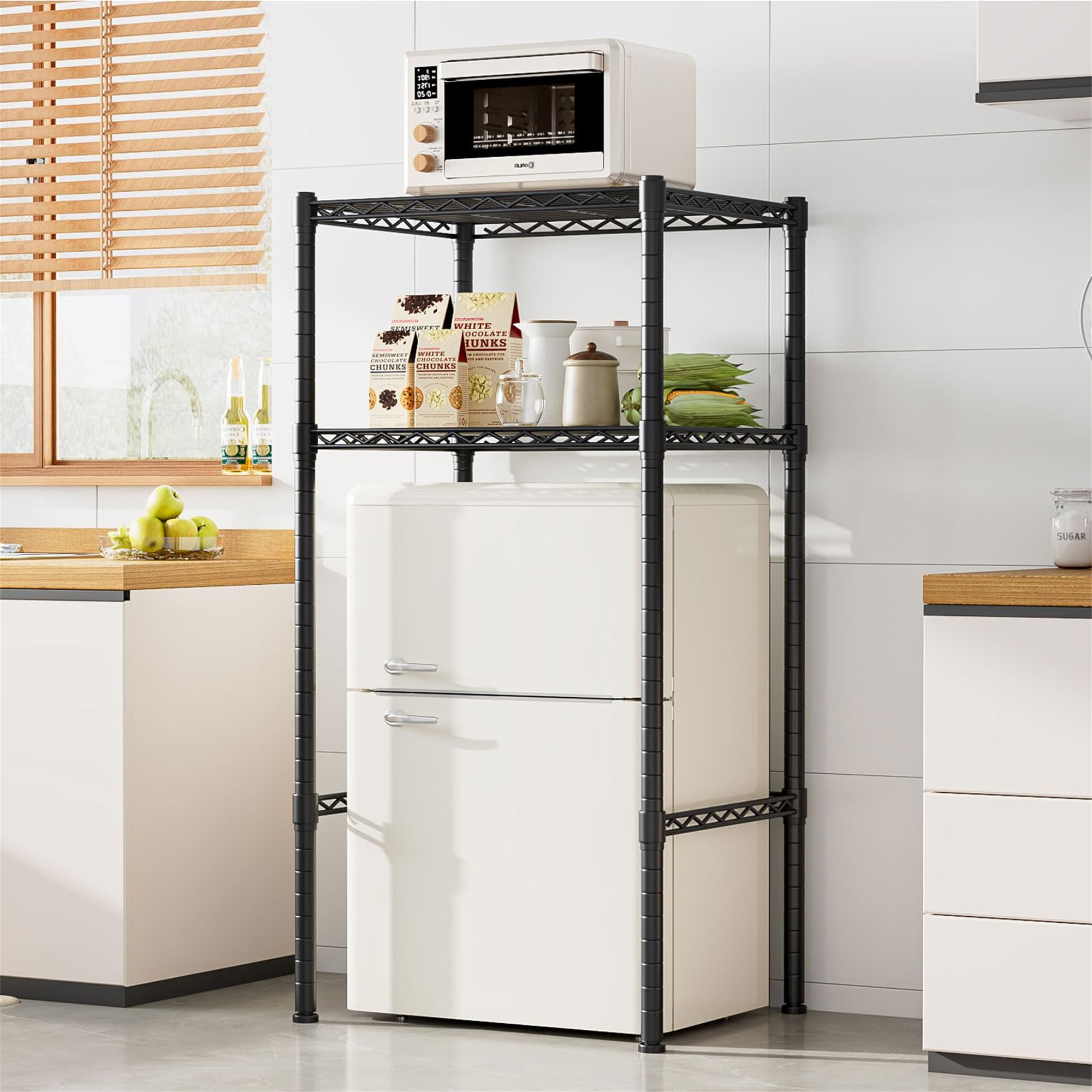 Borough Wharf Mini Fridge Shelf Height Adjustable Storage Rack,Metal ...
