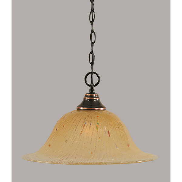 Astoria Grand Ratchford Chain Hung Pendant Shown With 17" Amber Crystal ...