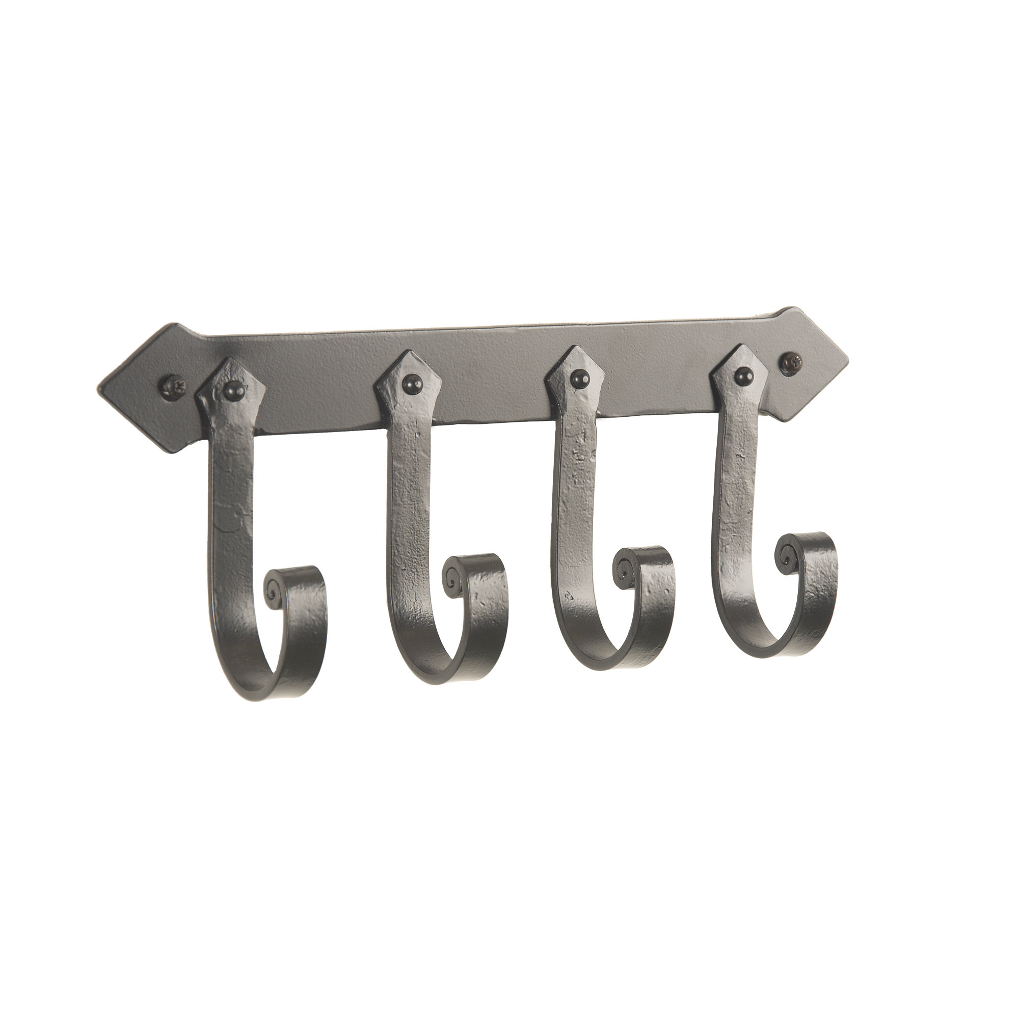 Artesano Iron Works Hand Forged 4 Iron Hook Rack | Wayfair