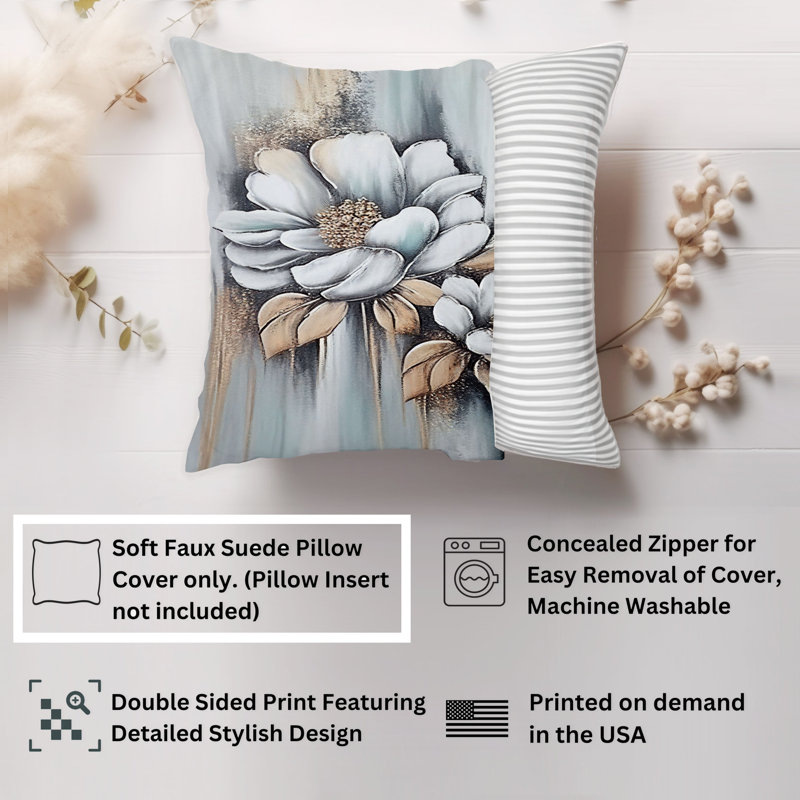 Ethan Taylor Floral White and Gold Magnolias Flowers Magnolia Modern ...