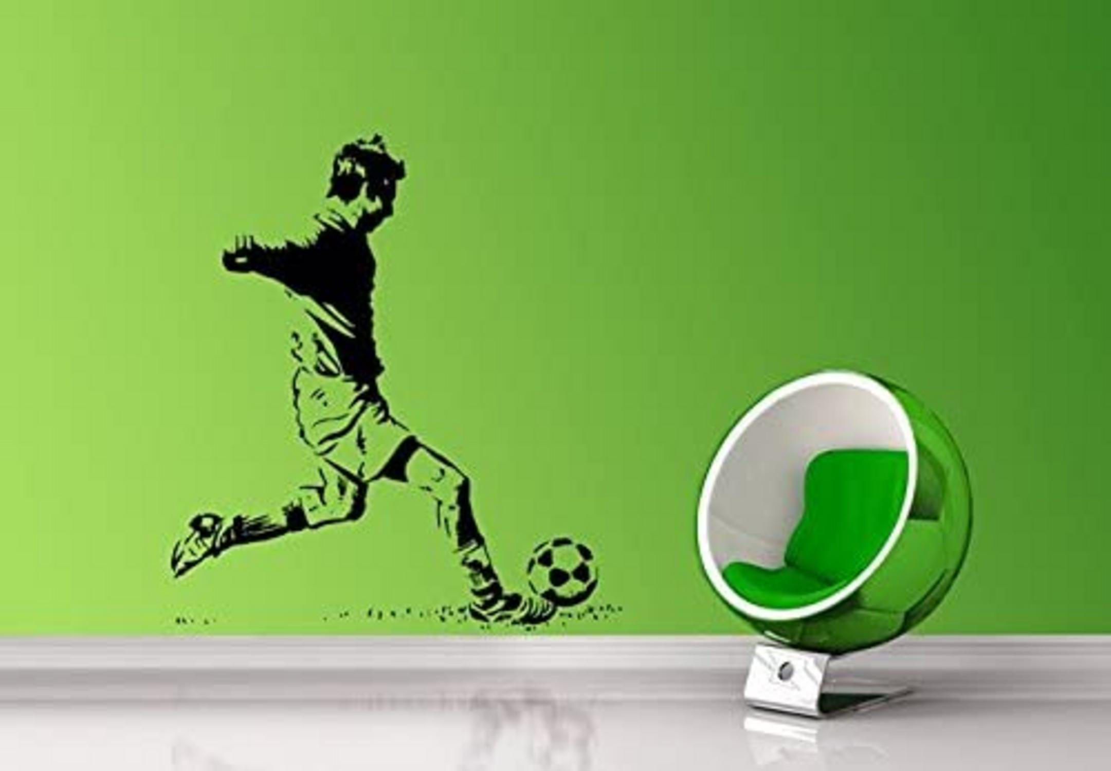 Trinx Soccer Player Soccer Goalie Wall Decal Sport Football Kicking ...