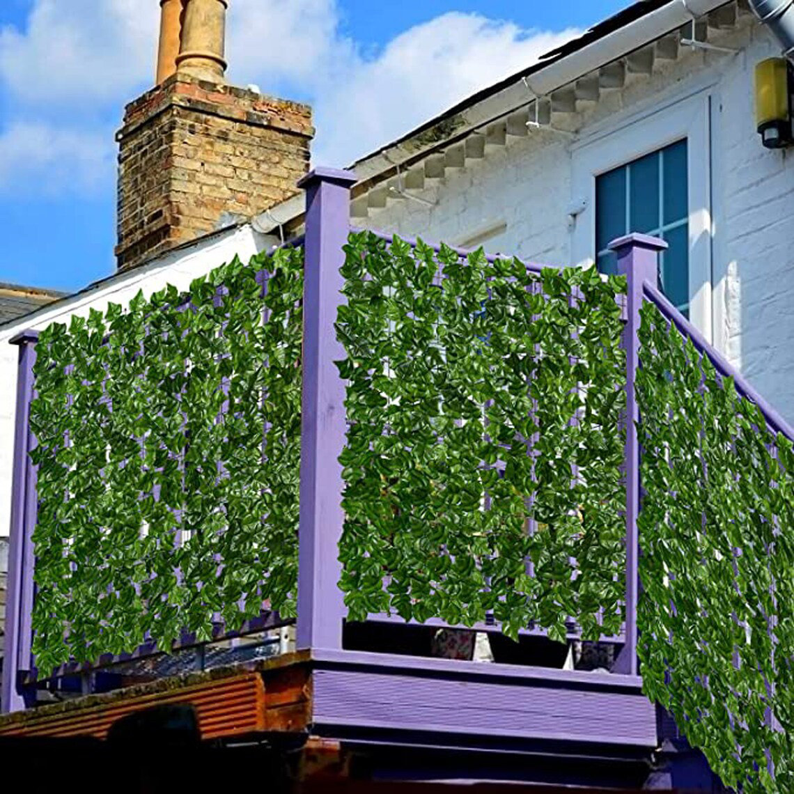 FashionSecretsLLC 118" W x 39" H Ivy Leaves Mesh Fence Panel Privacy ...