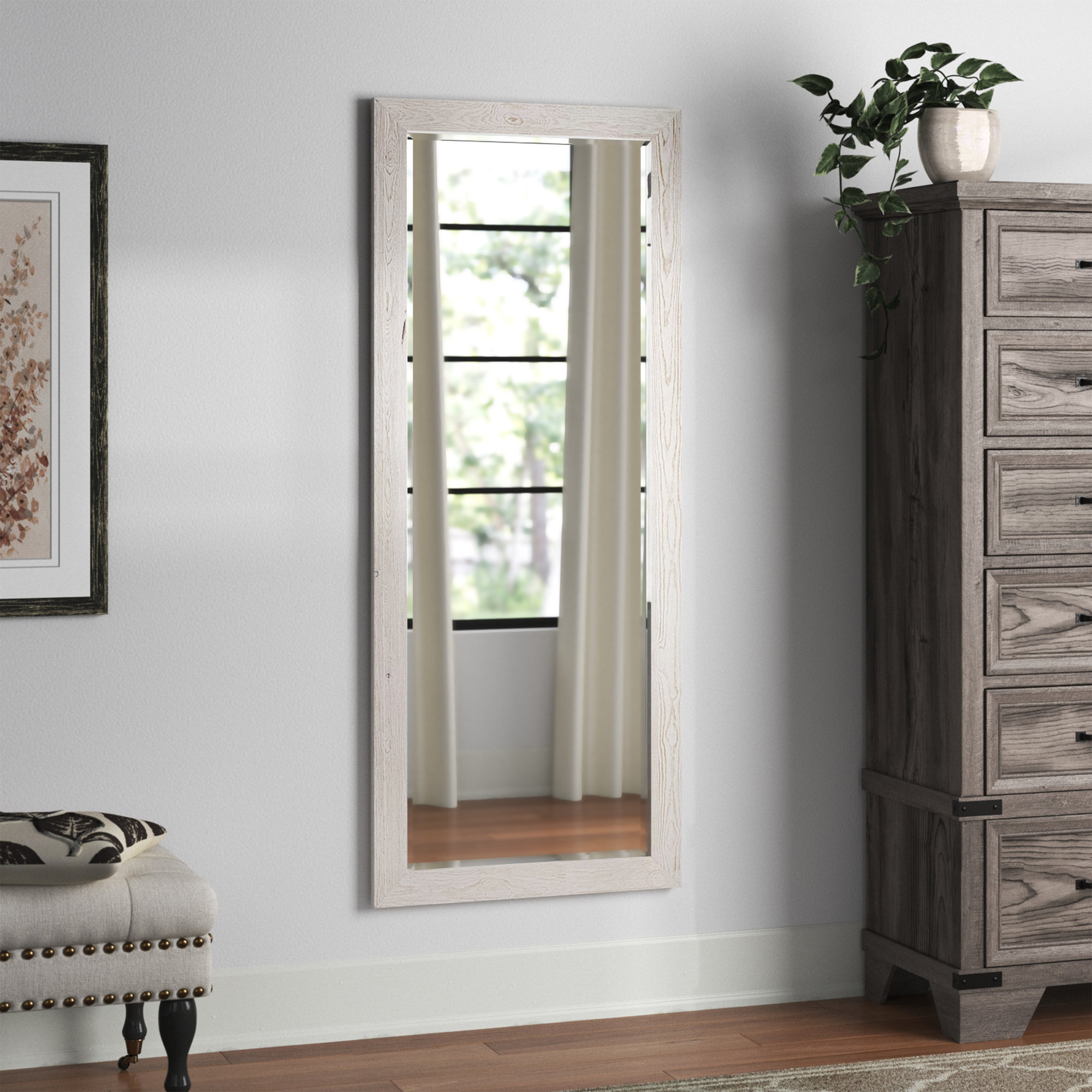 Trent Austin Design® Migel Farmhouse/Country Beveled Full Length Mirror ...
