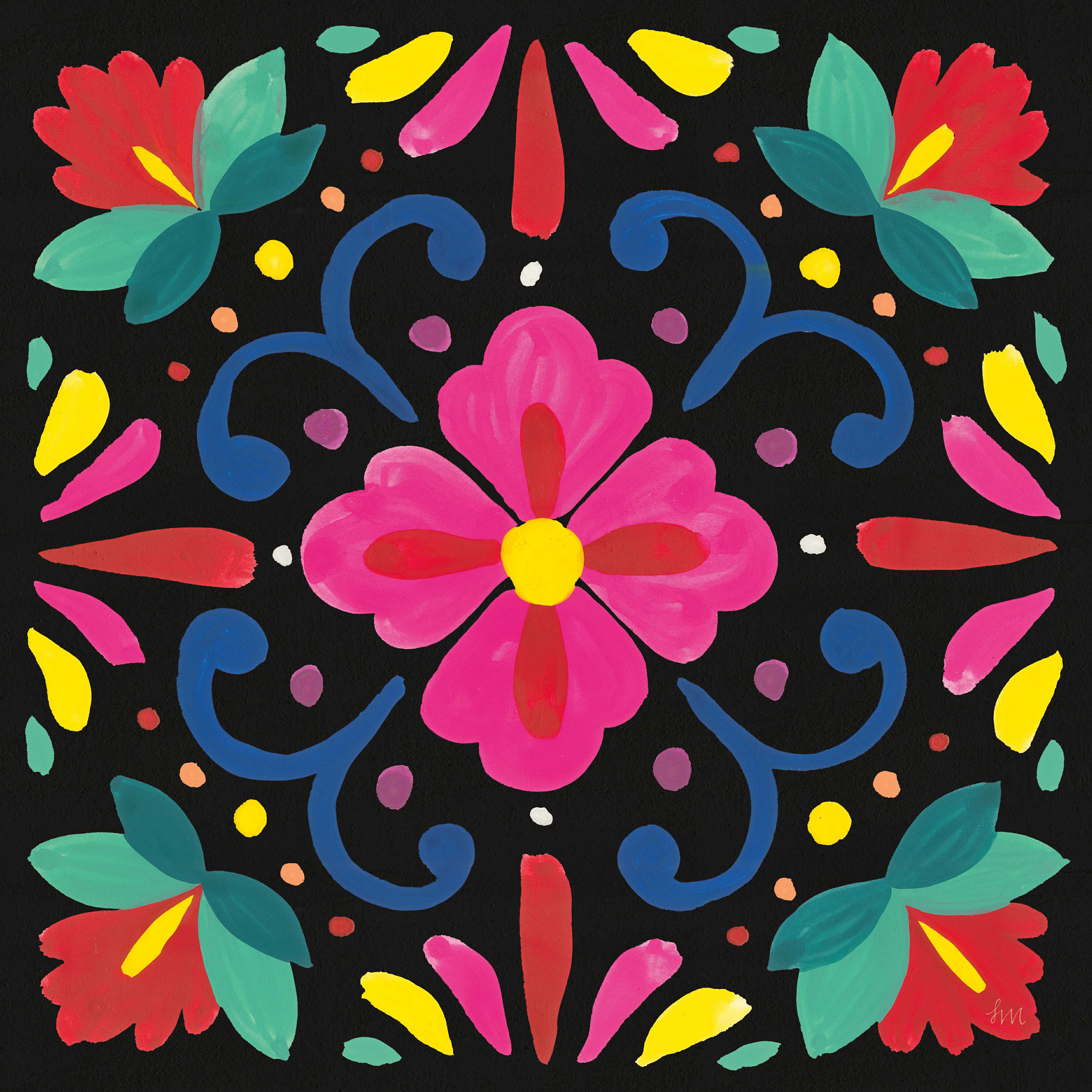 Red Barrel Studio Floral Fiesta Tile VII - Wayfair Canada