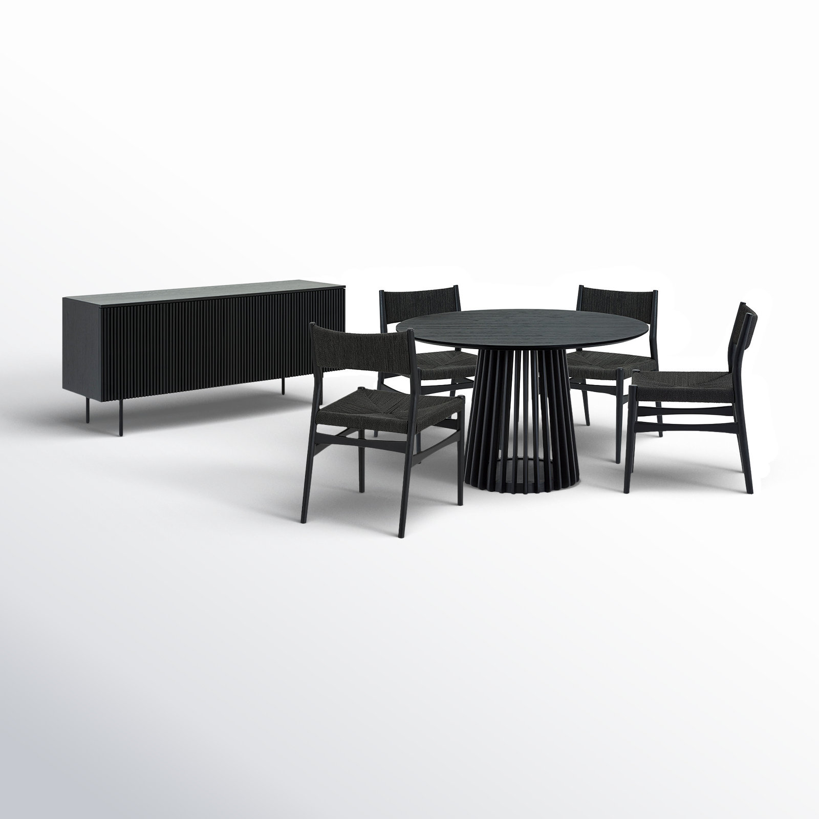 George Oliver Buffolino Round 47'' Dining Set | AllModern