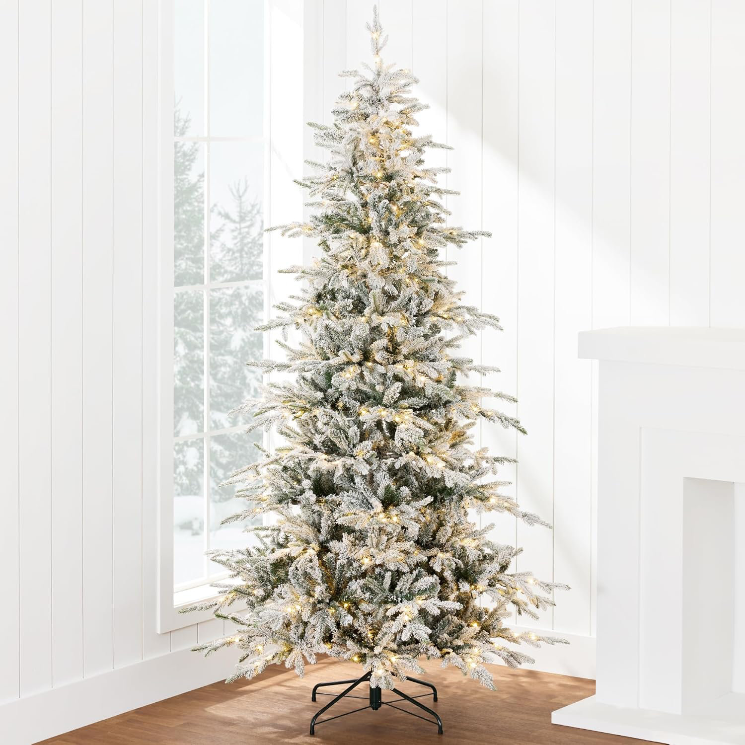 The Holiday Aisle® Pre-Lit Christmas Tree with Multicolored LED Lights ...