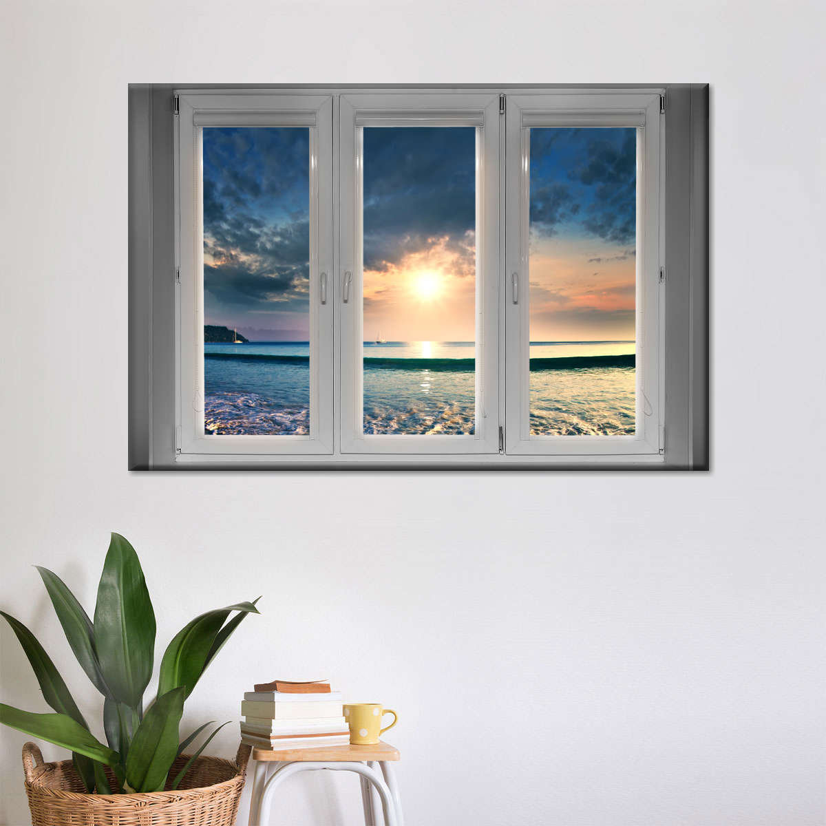 Highland Dunes Window To Beach Scene Canvas Print - Wayfair Canada