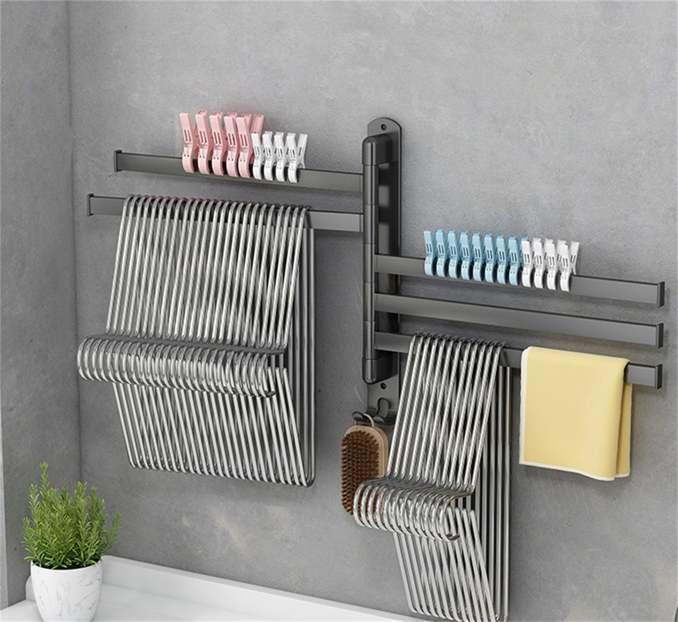 Thrones Designs Flexispace 180° Rotatable Balcony Clothes Rack | Wayfair