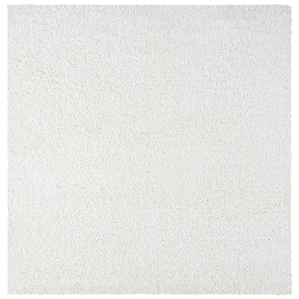 Brayden Studio Warwickshire Solid Colour Hand Woven Hand Hooked Cream ...