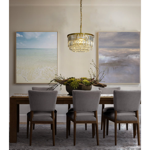 Mercer41 Concetta 3 Lights 16" Traditional Glam Gold Chandelier With ...