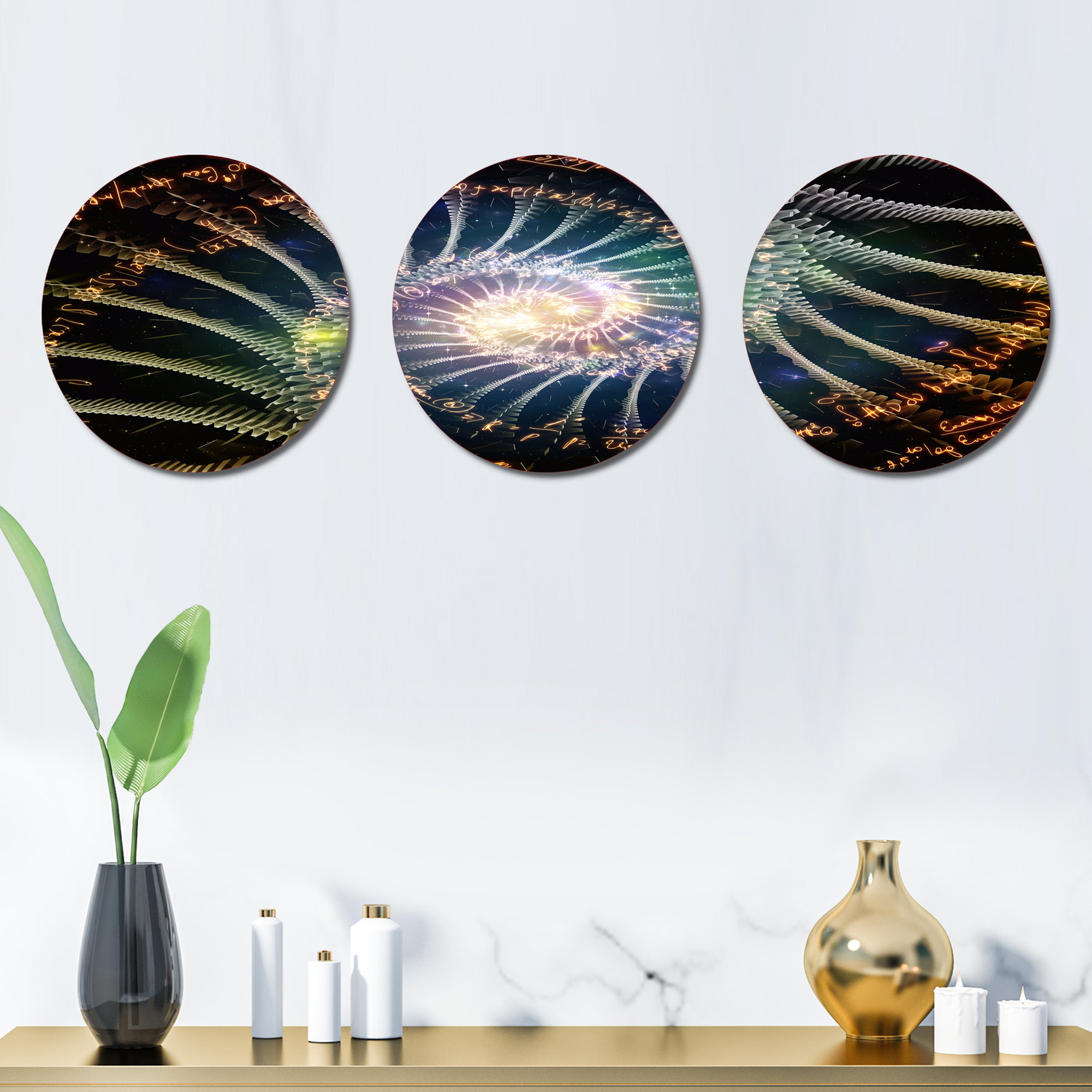 Design Art Spiral Helix Fractal Infinity I - Modern Metal Wall Decor ...