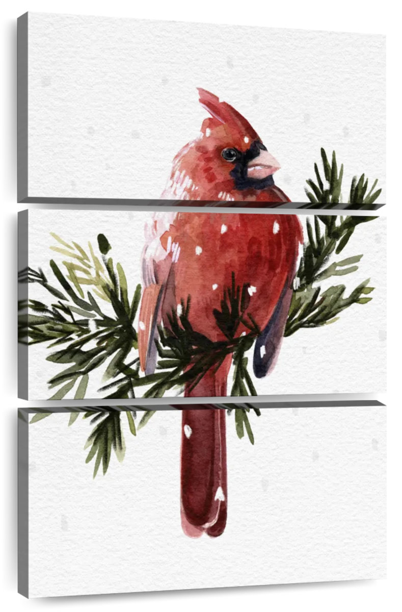 Ebern Designs Brampt Cardinal With Snow I | Wayfair