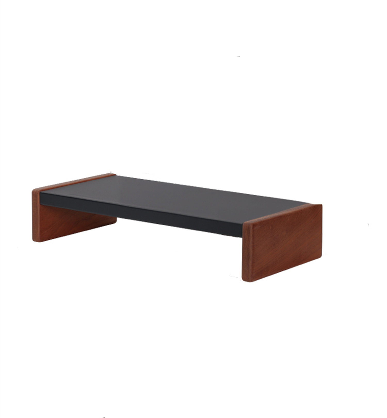 Inbox Zero Solid Wood And Carbon Steel Computer Monitor Riser | Wayfair