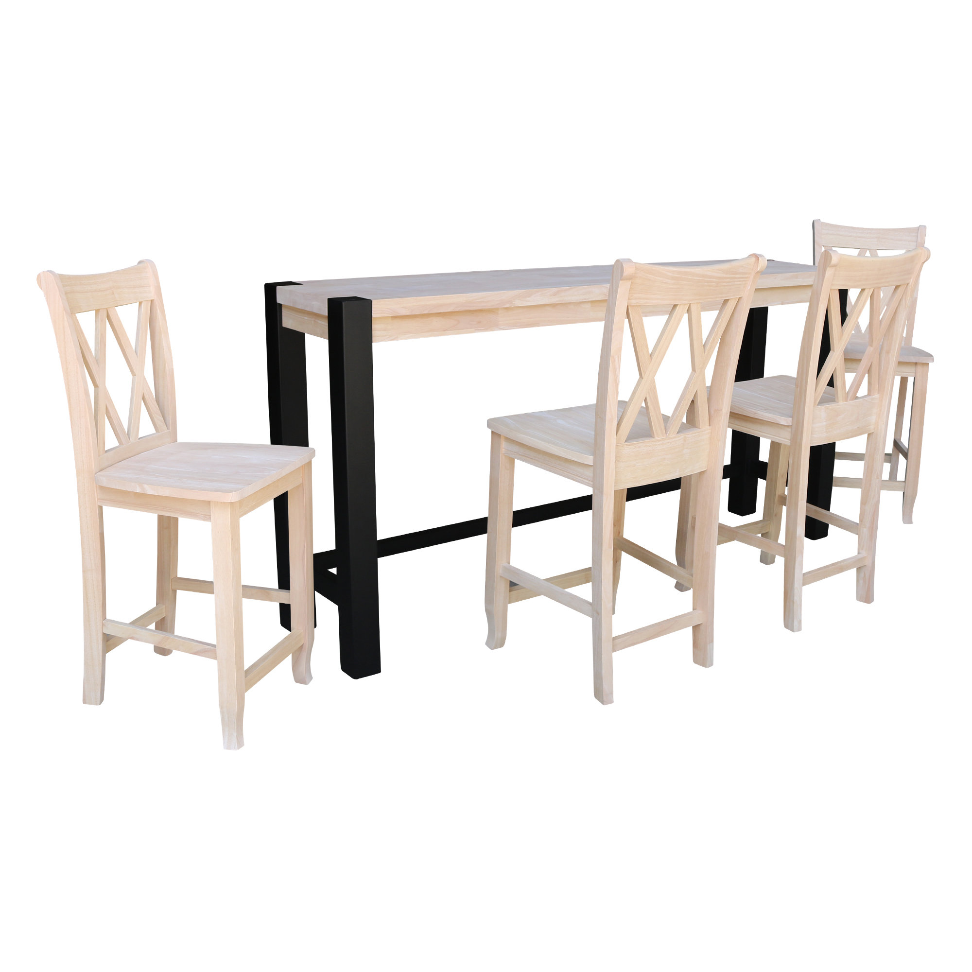 Rosalind Wheeler Ivoryton Tall Counter Height Dining Set | Wayfair