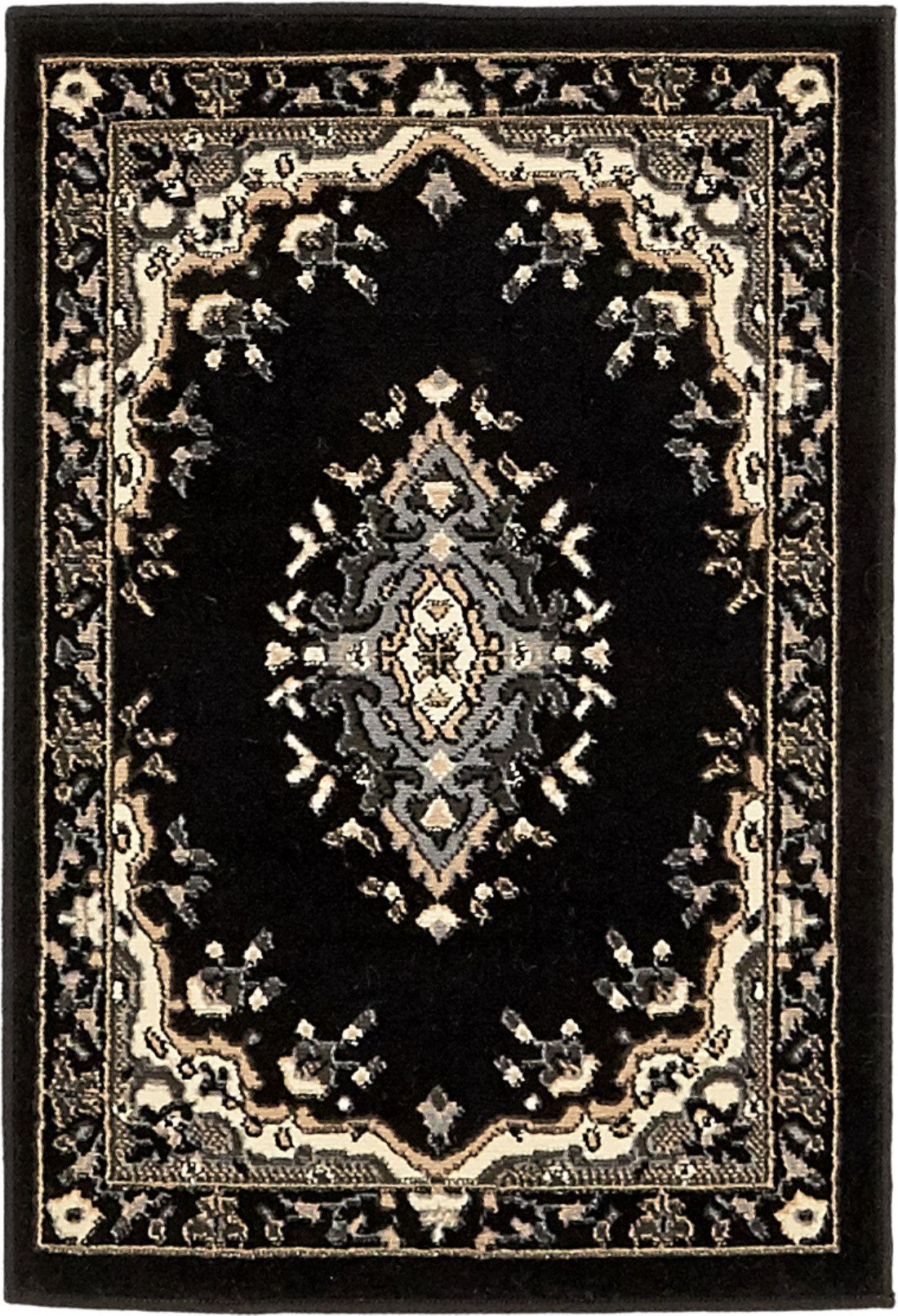 World Menagerie Balthrop Oriental Black Area Rug & Reviews | Wayfair