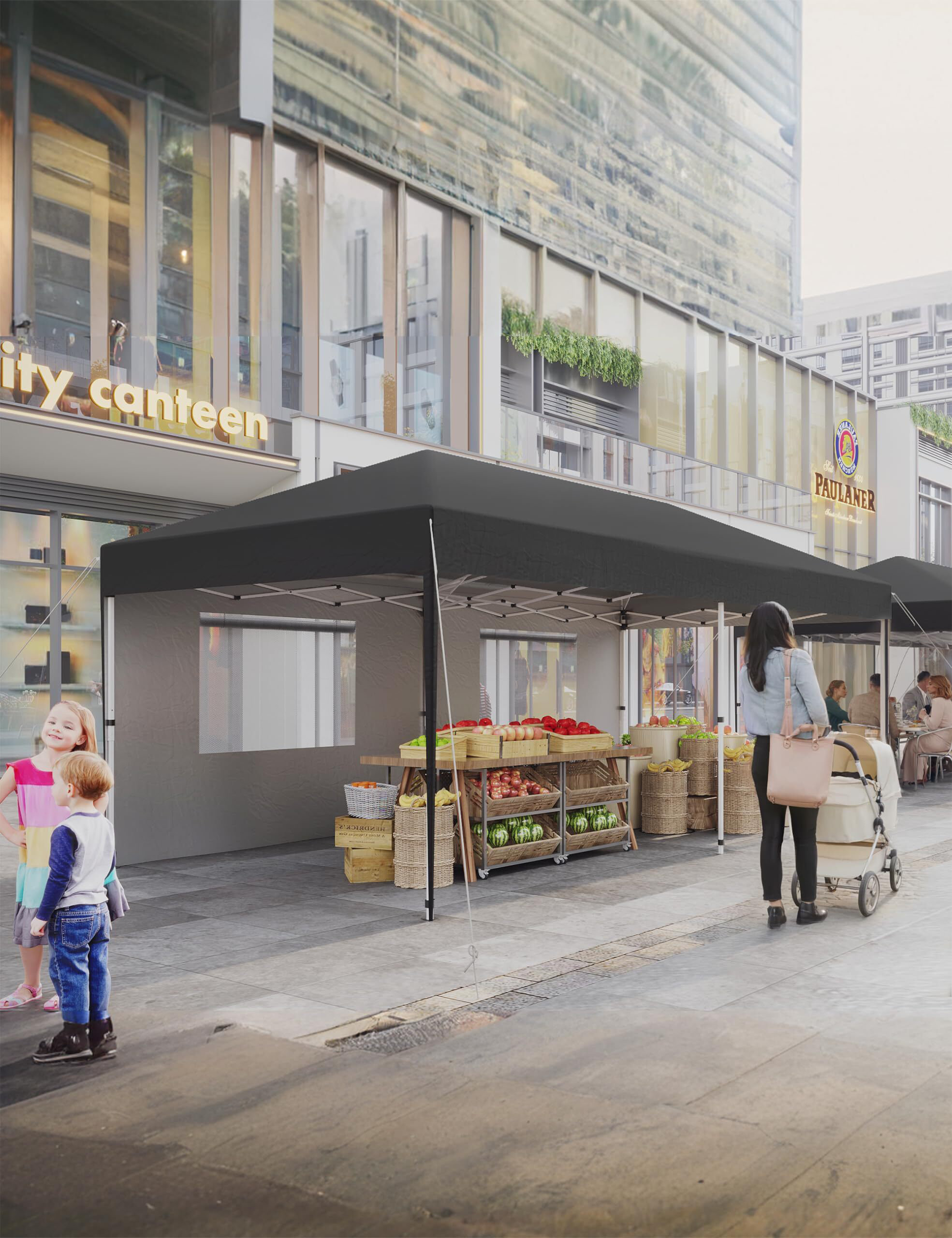 babevy 10 Ft. W x 20 Ft. D Metal Pop-up Canopy - Wayfair Canada