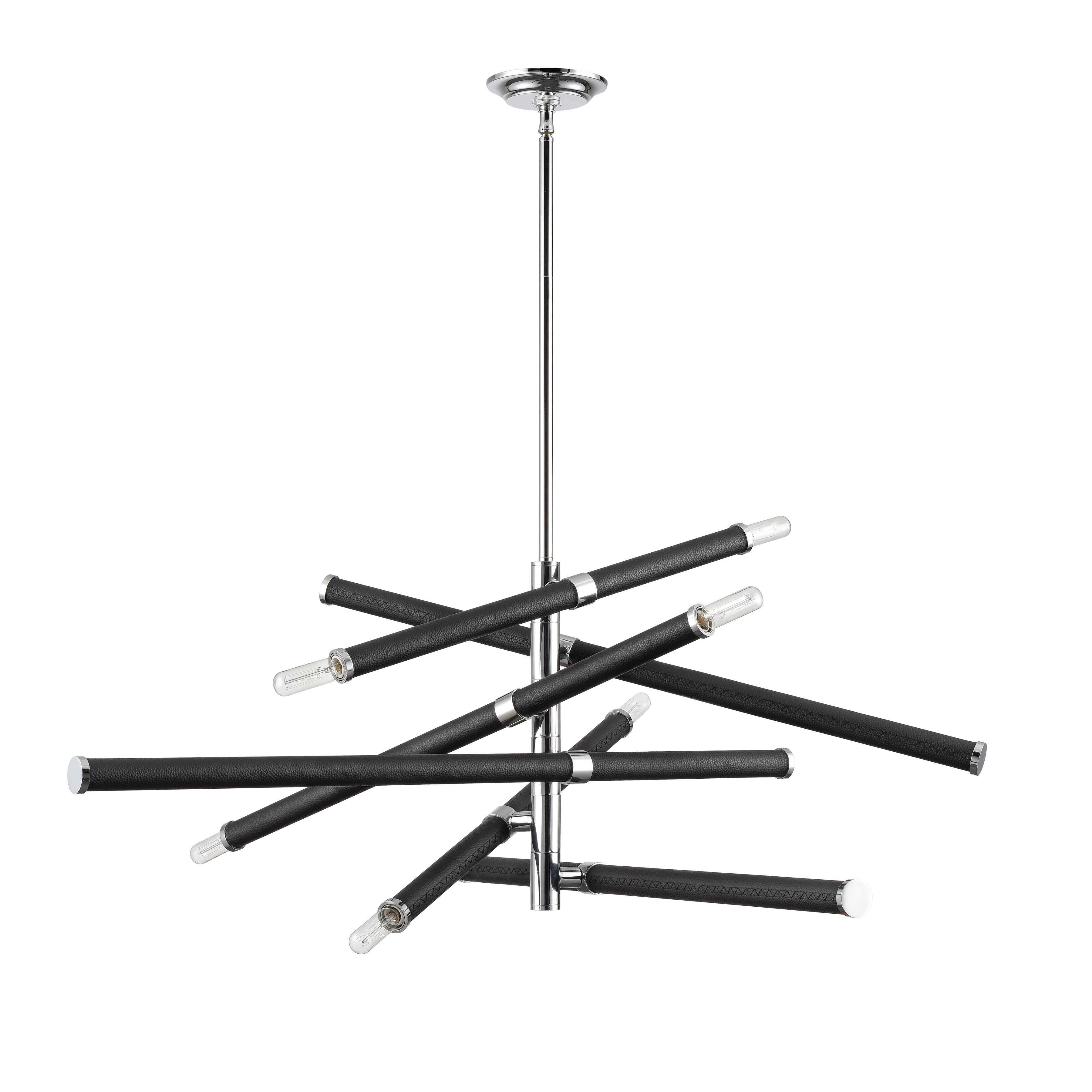 Atlas Lighting and Home Crosspiece 39'' Wide 6-Light Chandelier - White ...