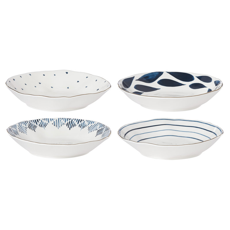 Lenox Blue Bay 24 oz. 4 Piece Pasta Bowl Set & Reviews | Wayfair