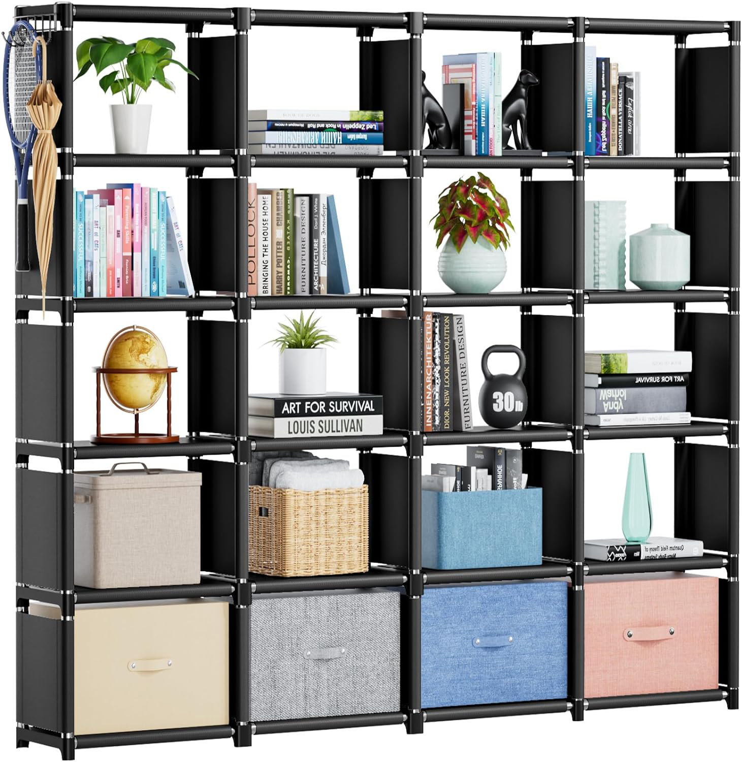 Rebrilliant Tall Bookcase For Bedroom, Living Room, Or Office, 20-cubic ...