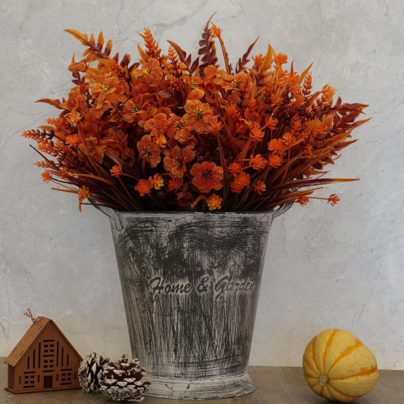 Ophelia & Co. 16 Bundles Artificial Fall Flowers Outdoor,No Fade Fake ...