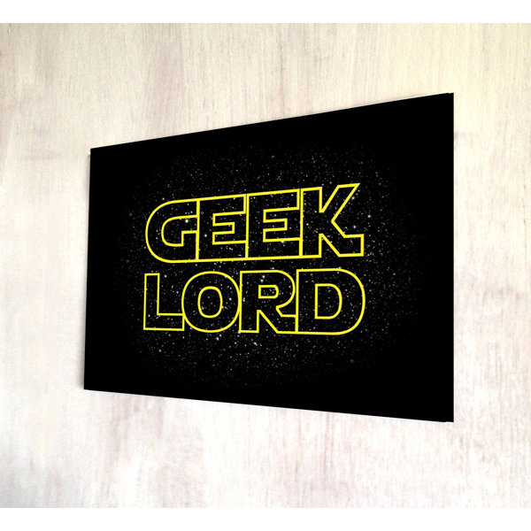 Happy Larry 'Geek Lord' - Unframed Typography Print on Metal | Wayfair ...