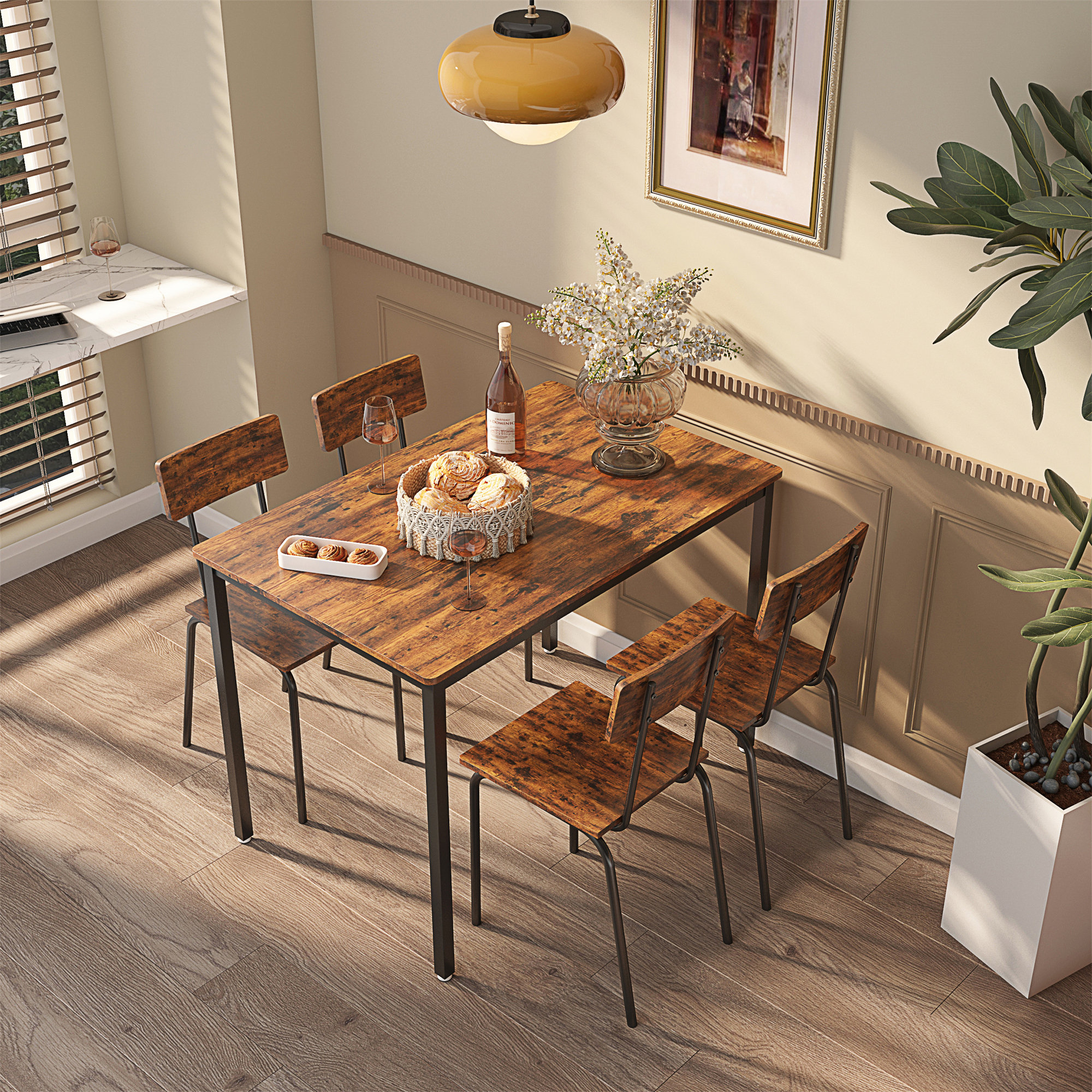 17 Stories Uba 5 - Piece Dining Set | Wayfair