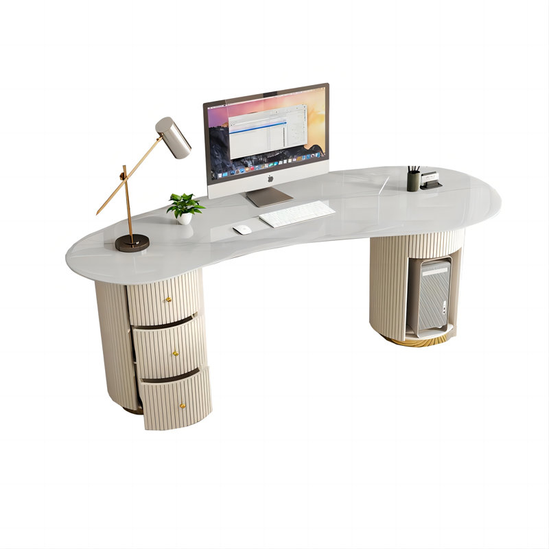 Hokku Designs Yushica Curved Writing Desk | Wayfair