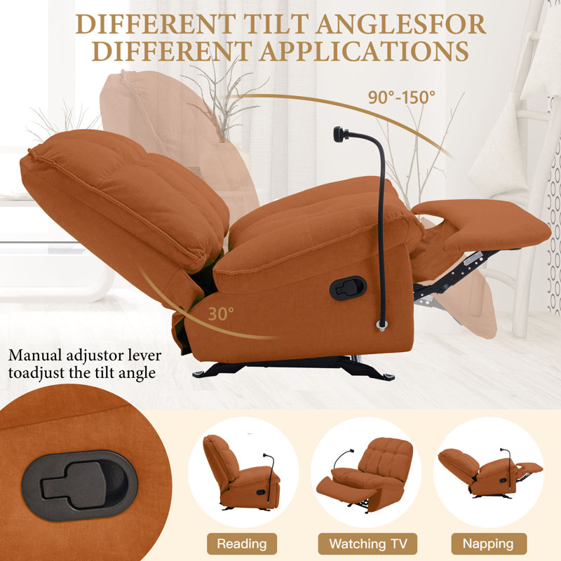 Mercer41 Oversized Rocker Recliner Chairs For Adults , Rocking Recliner ...