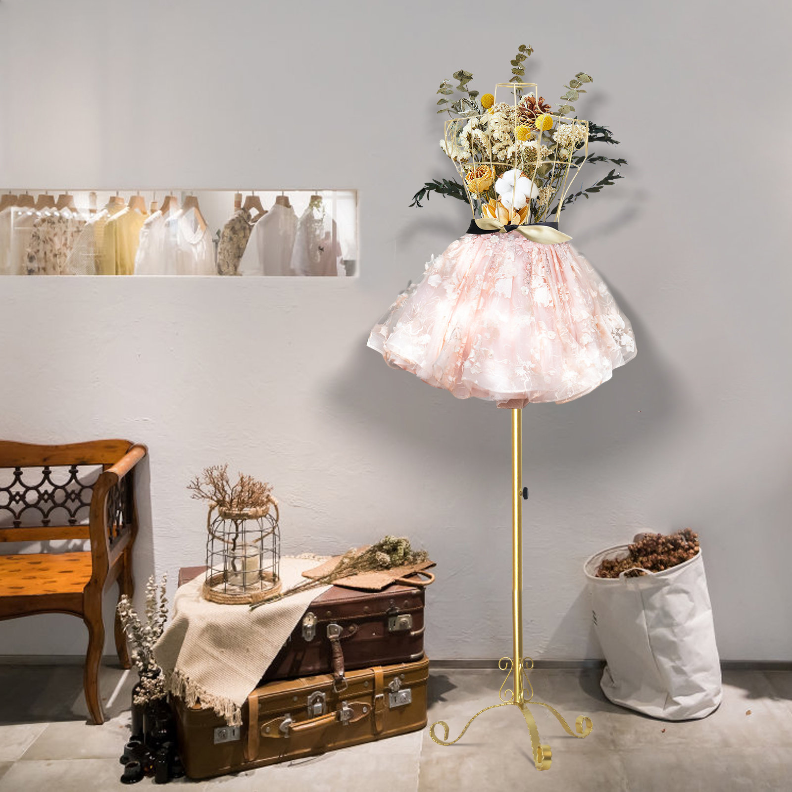 Sharewin Wire Dress Form Vintage Style | Wayfair