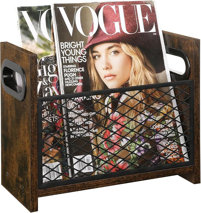17 Stories Magazine Basket Organizer Newspaper Storage Bin Document ...