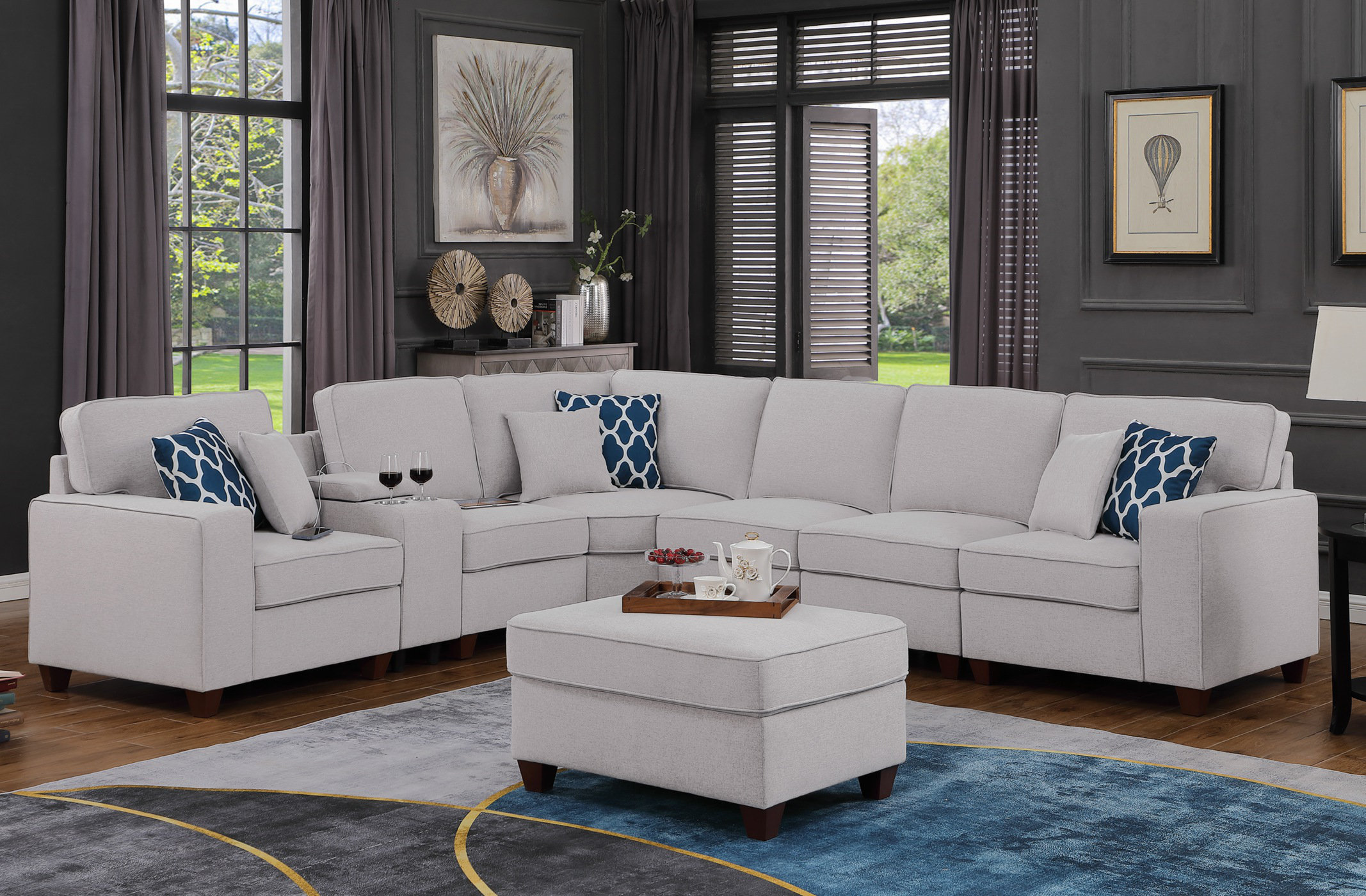 Wildon Home® Sam Sectional Sofa With Ottoman - Wayfair Canada