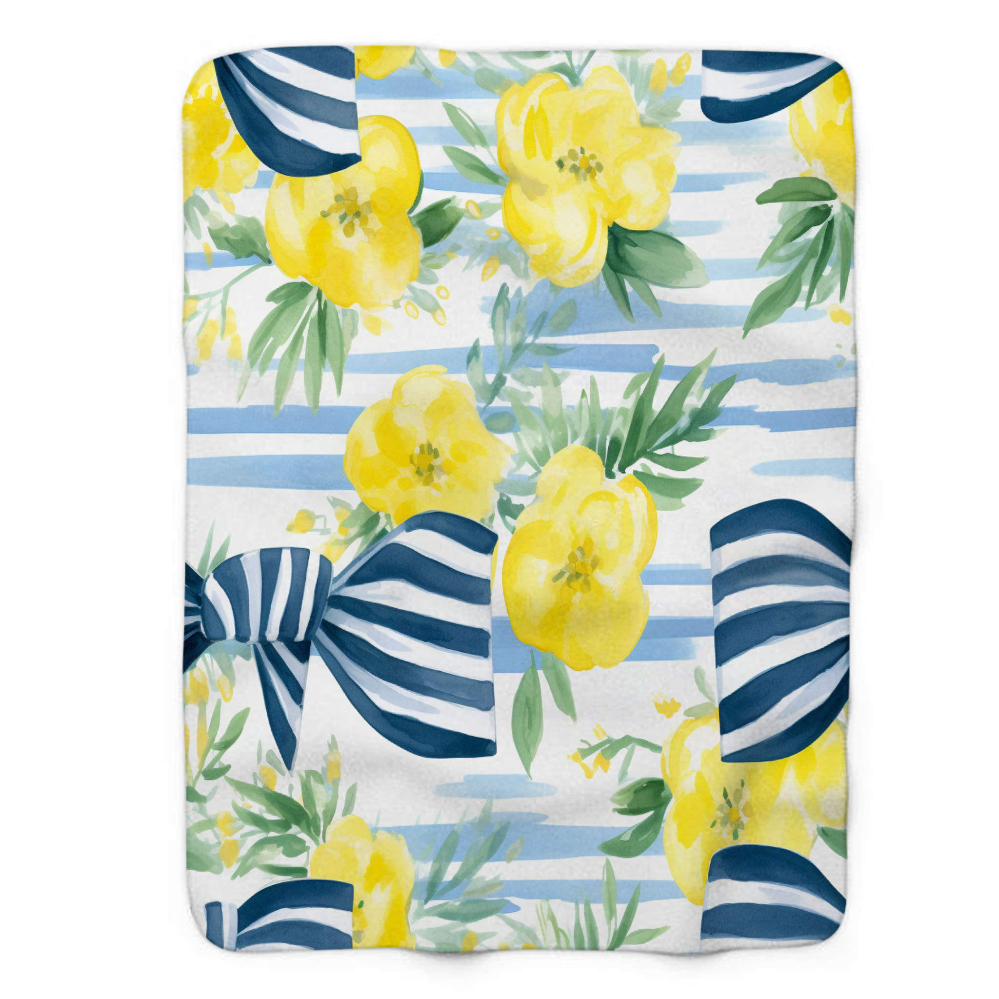 MentionedYou Blue and Yellow Patterns - 1 Piece Premium Blanket | Wayfair