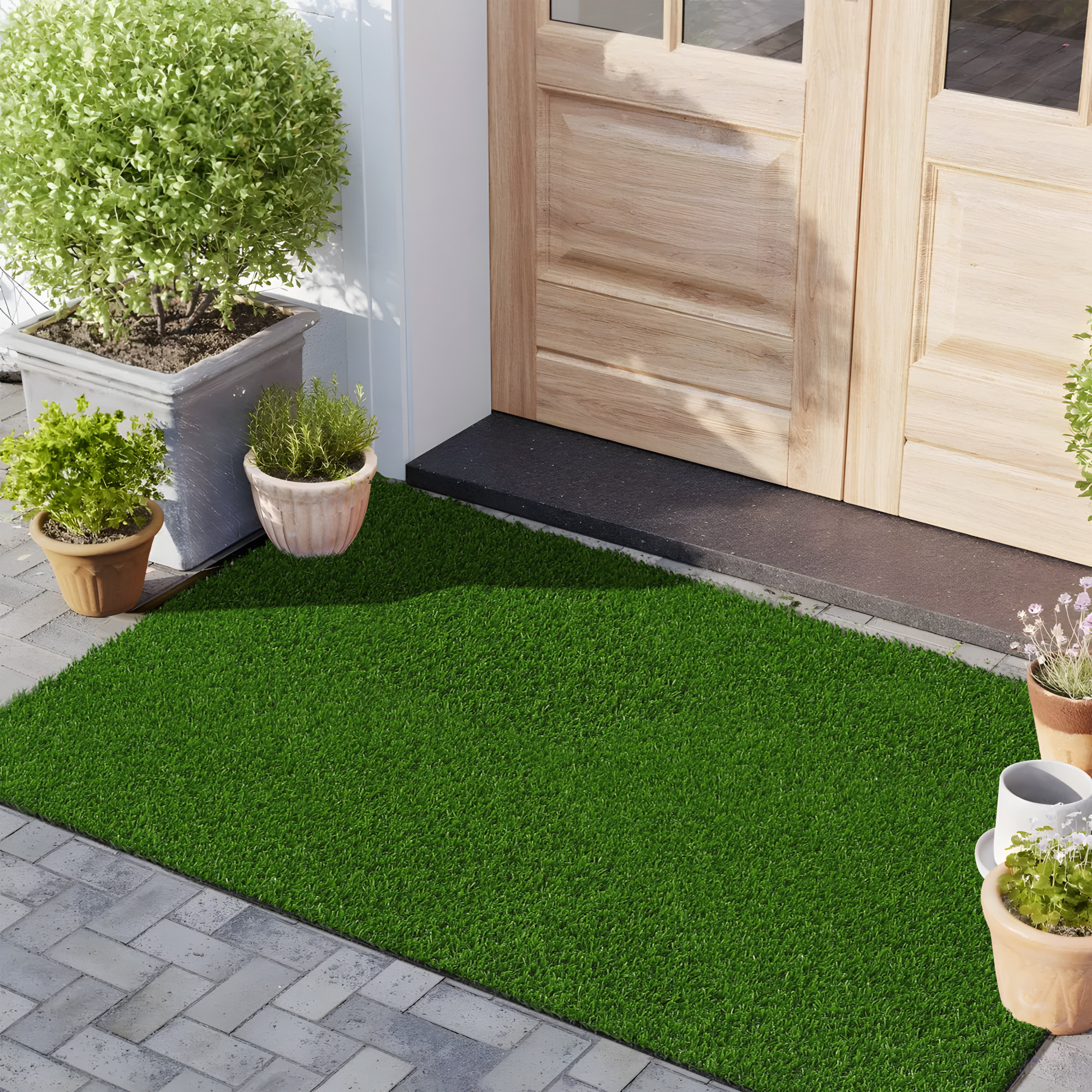 MeyJey Artificial Grass Outdoor Rugs Turfs and Rolls & Reviews | Wayfair