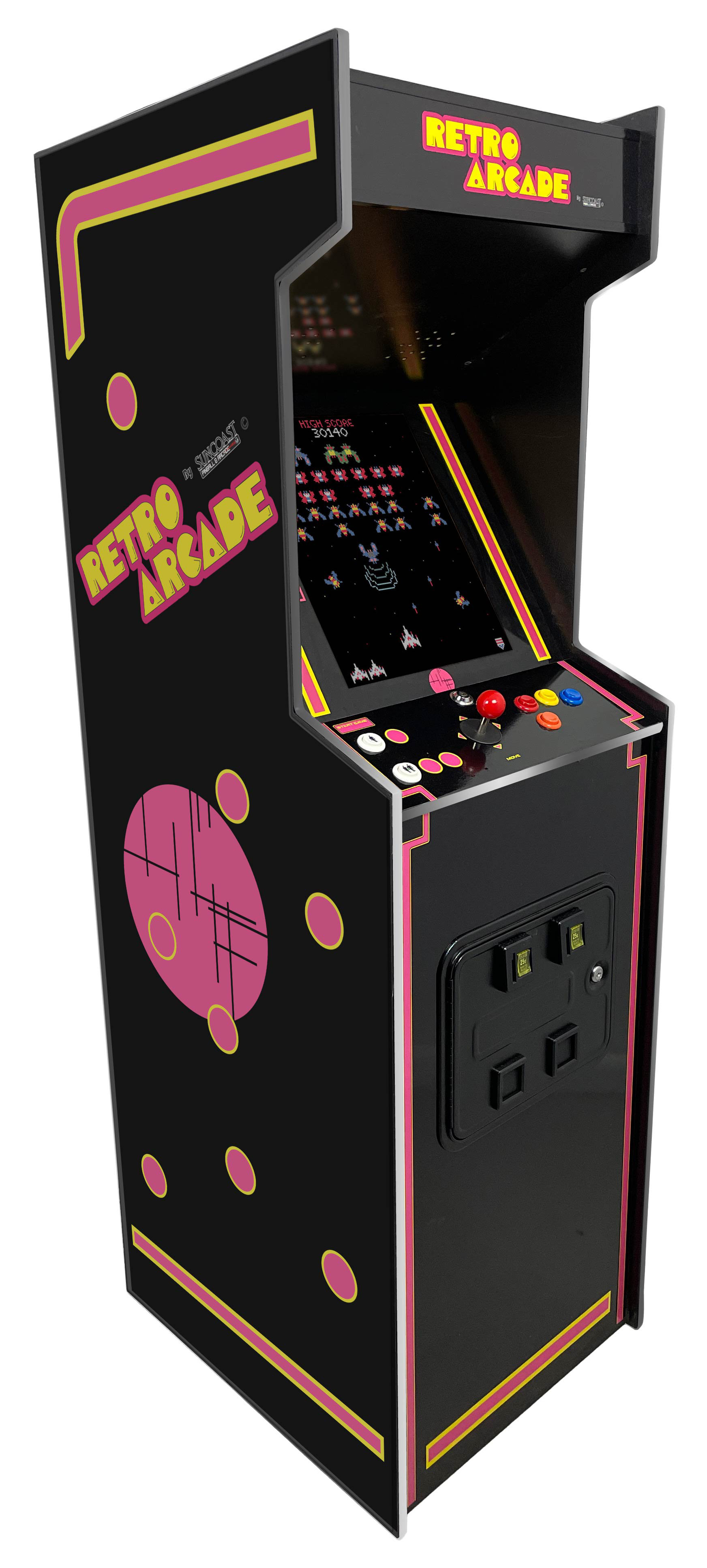 Suncoast Arcade Full Size Arcade Machine with 19" Monitor and 412 Retro ...