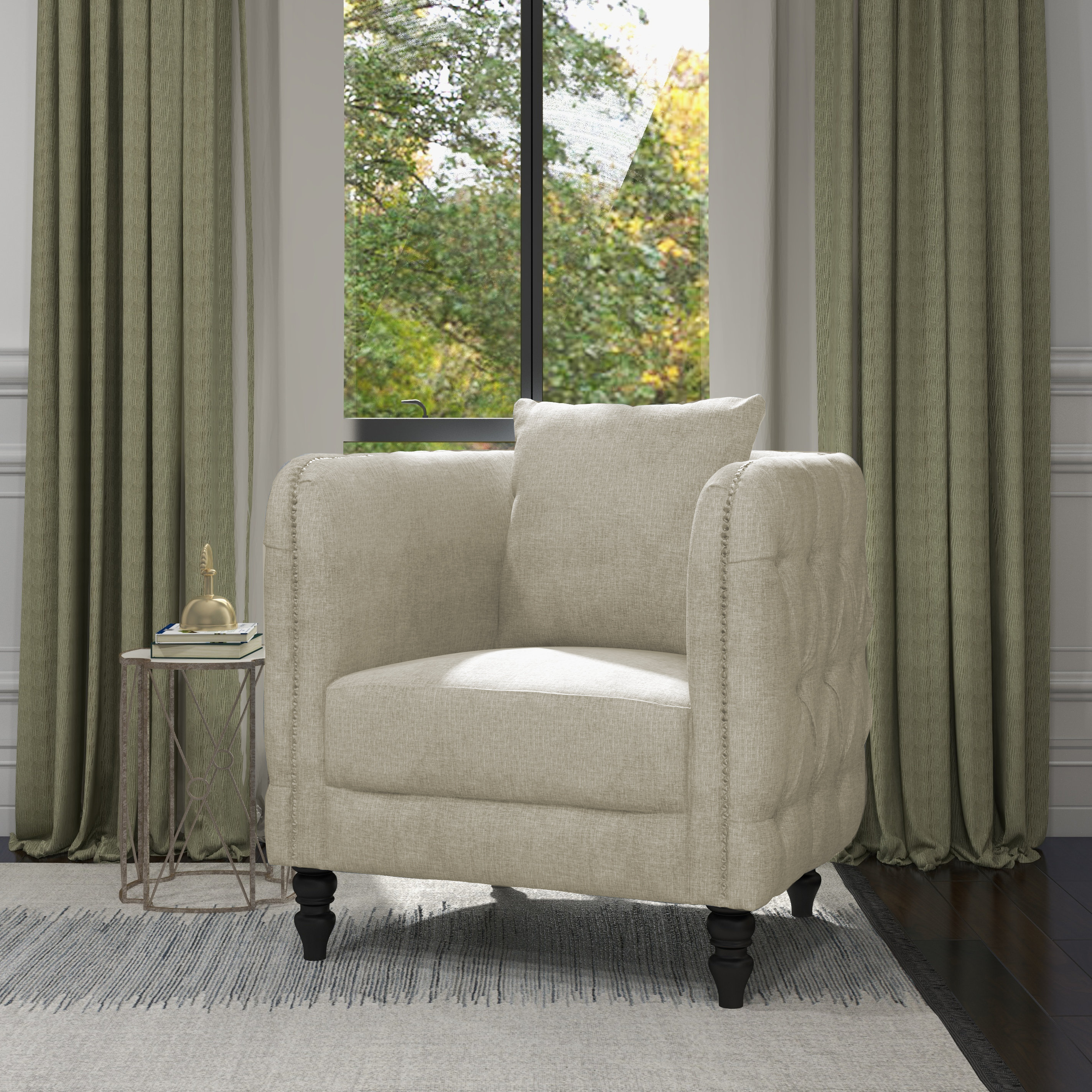 Charlton Home® Deagen Upholstered Barrel Chair | Wayfair