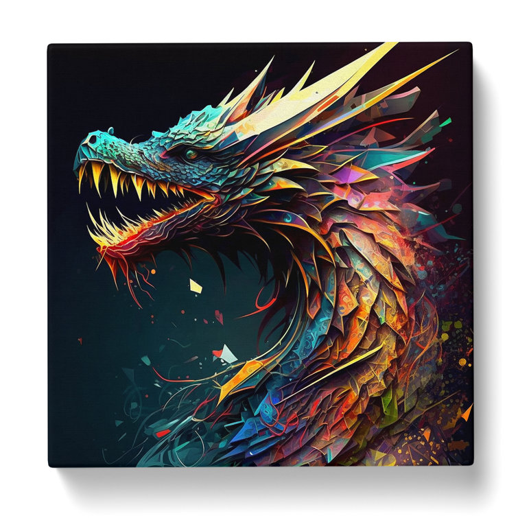Happy Larry Dragon Abstract Art | Wayfair.co.uk