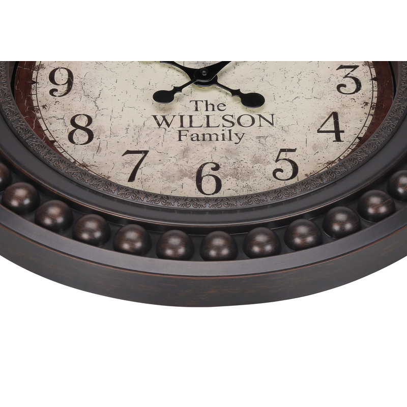 Winston Porter Clocks, 20" Round, Wall Clock, Antique Brown ...