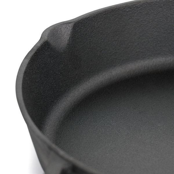 Oster Castaway 12 Inch Cast Iron Round Frying Pan With Dual Spouts ...