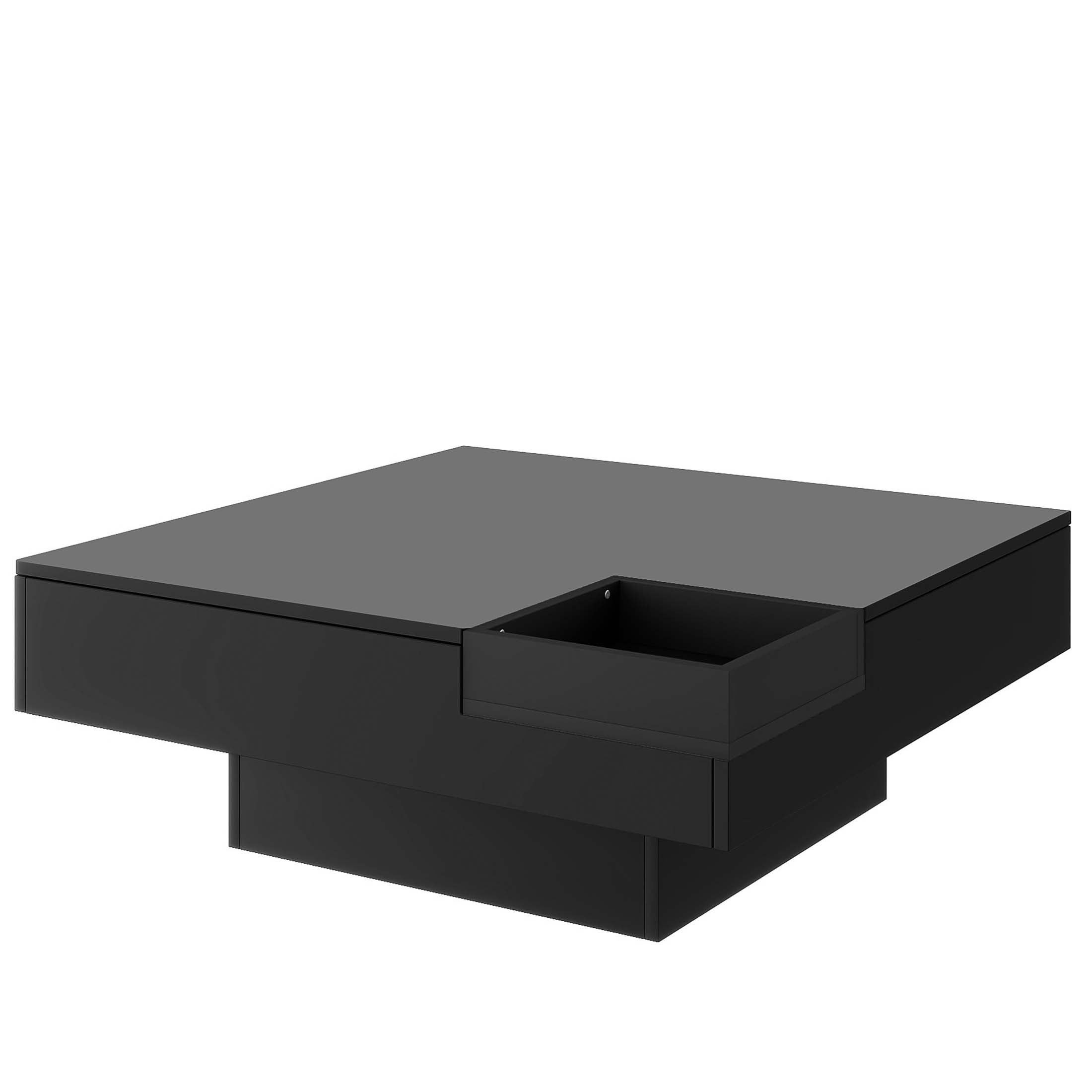 Ivy Bronx Minimalist Square Coffee Table with Detachable Tray and 16 ...