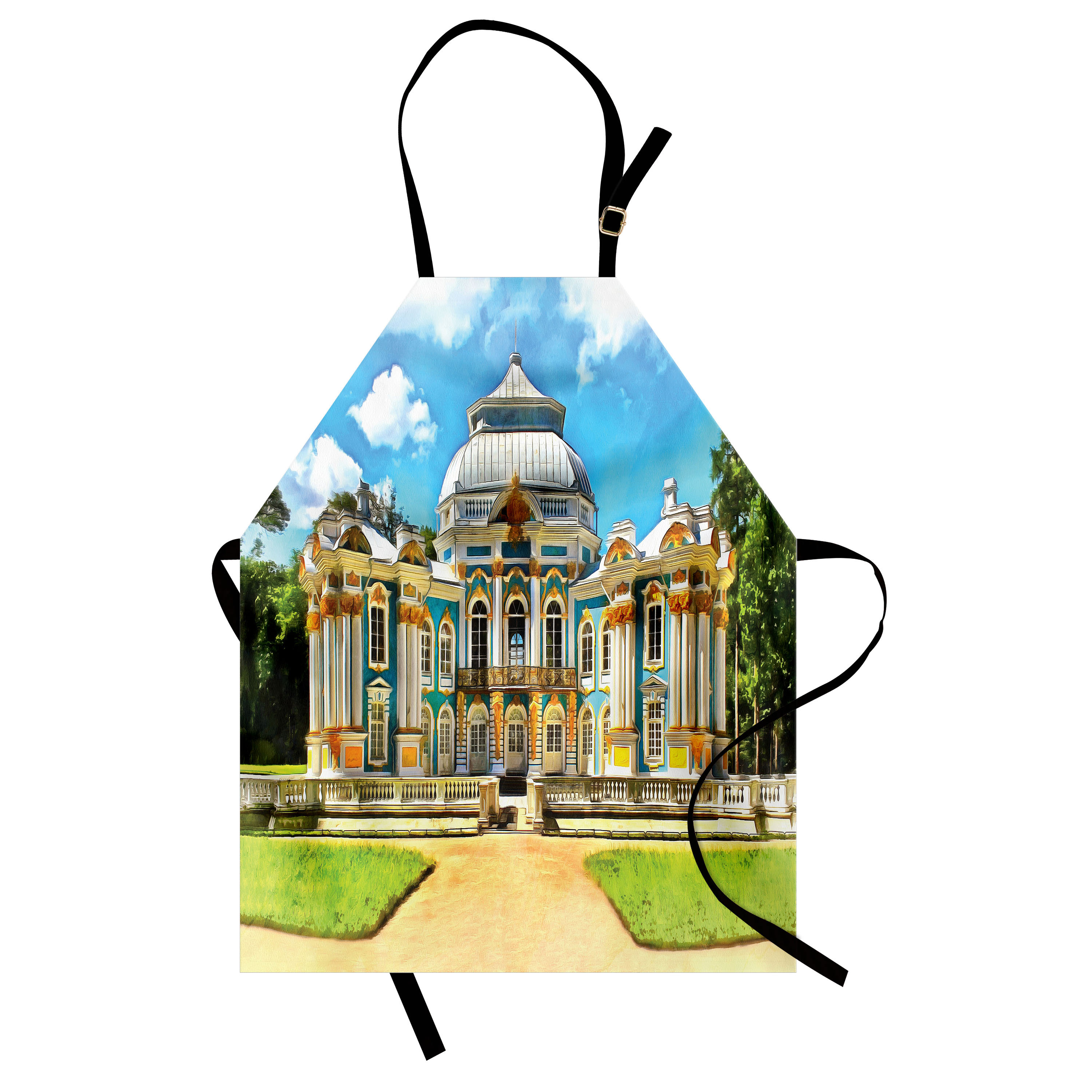 East Urban Home Russian Apron, Cooking Gardening, Adult Size, Sky Blue ...