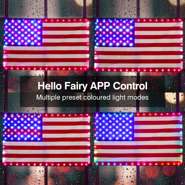 ARMIJU 3x5FT American Flag Lights with 98 LED lights | Wayfair