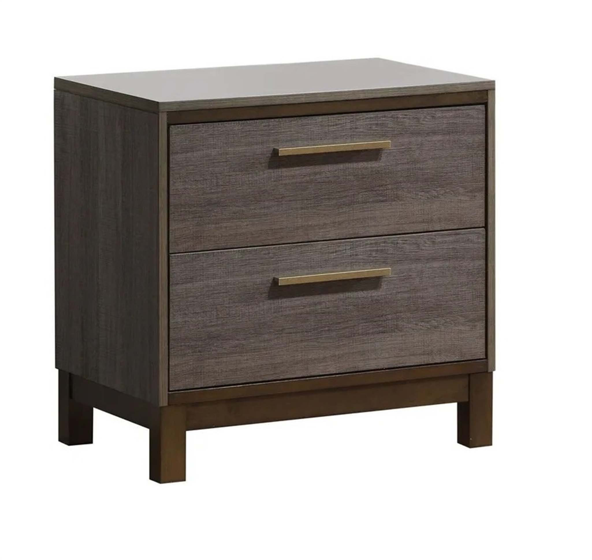 Latitude Run® Contemporary Two-Tone Nightstand With Metal Glides And ...