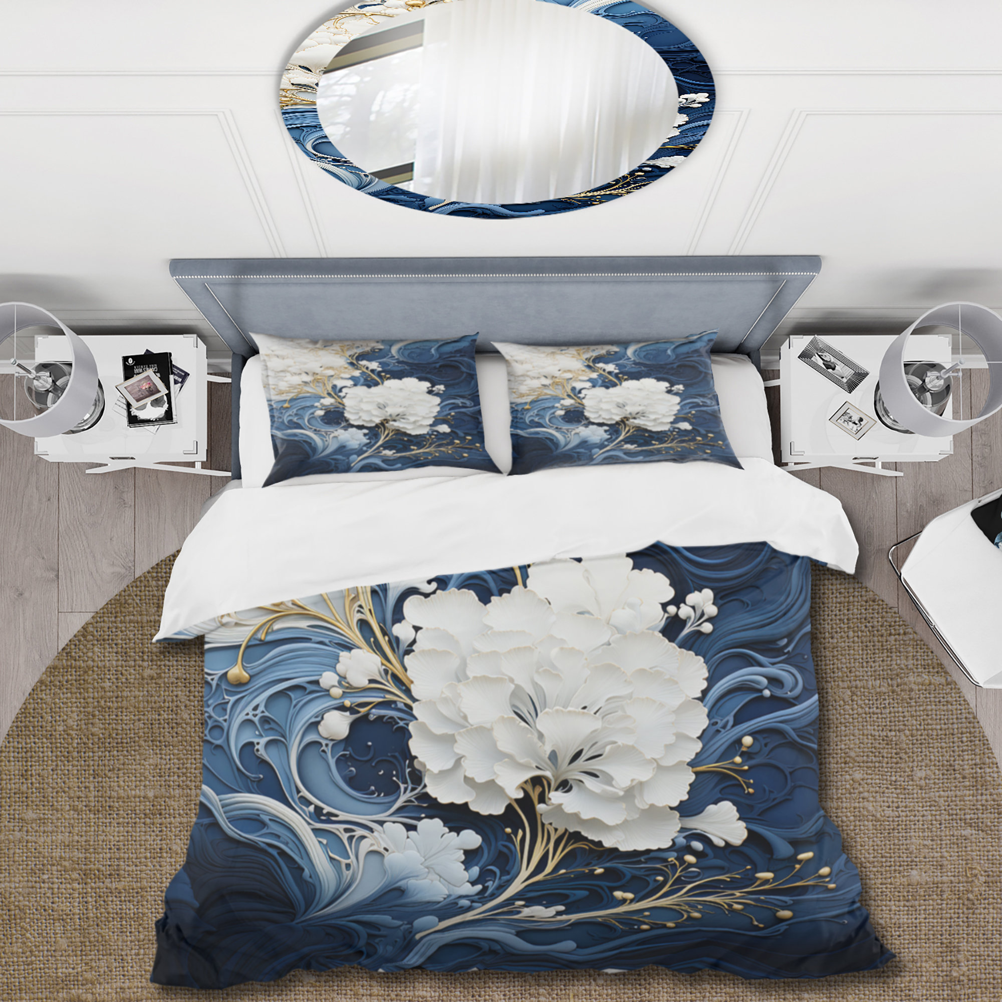 Design Art Liquid Ink Spiral III BeddingMicrofiber / Polyester Duvet ...