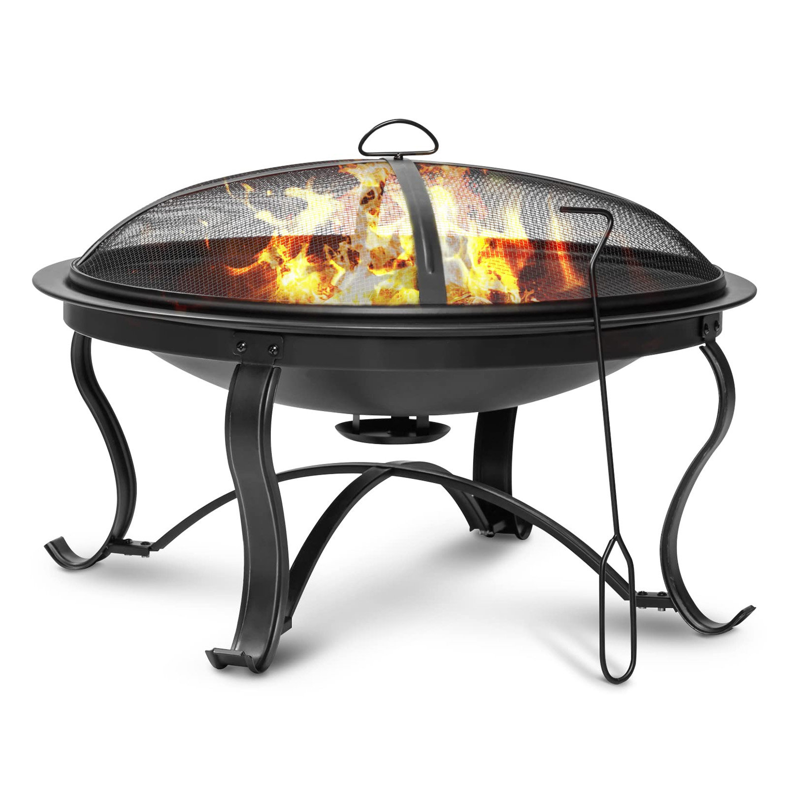 Red Barrel Studio Lugenia 19'' H x 30'' W Steel Wood Burning Outdoor ...